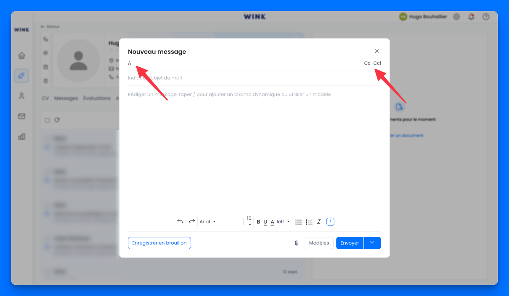 Comment envoyer un e-mail avec mon adresse mail